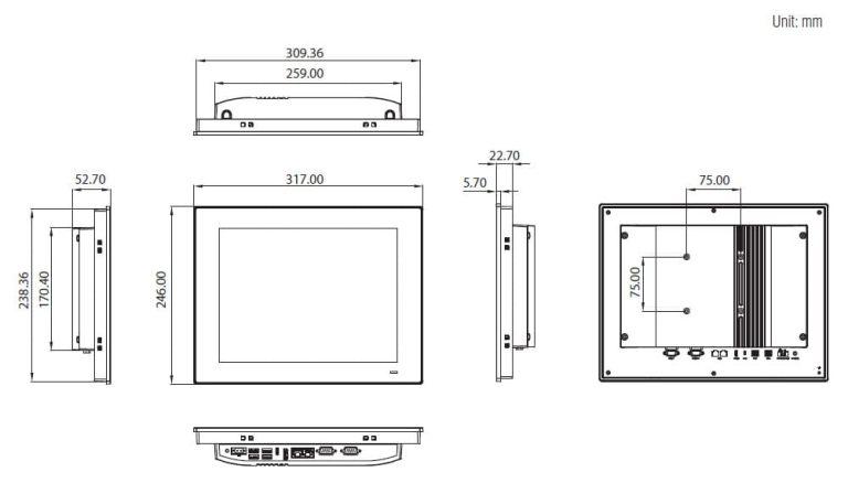 PPC-312 EHL ｜ エフケイシステム Windows搭載 12.1インチ タッチパネルPC ｜ エフケイシステム